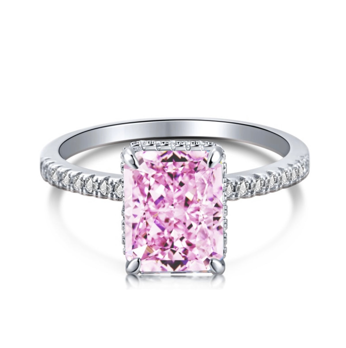 Sterling Silver Pink Ava Ring– cute bitz shop